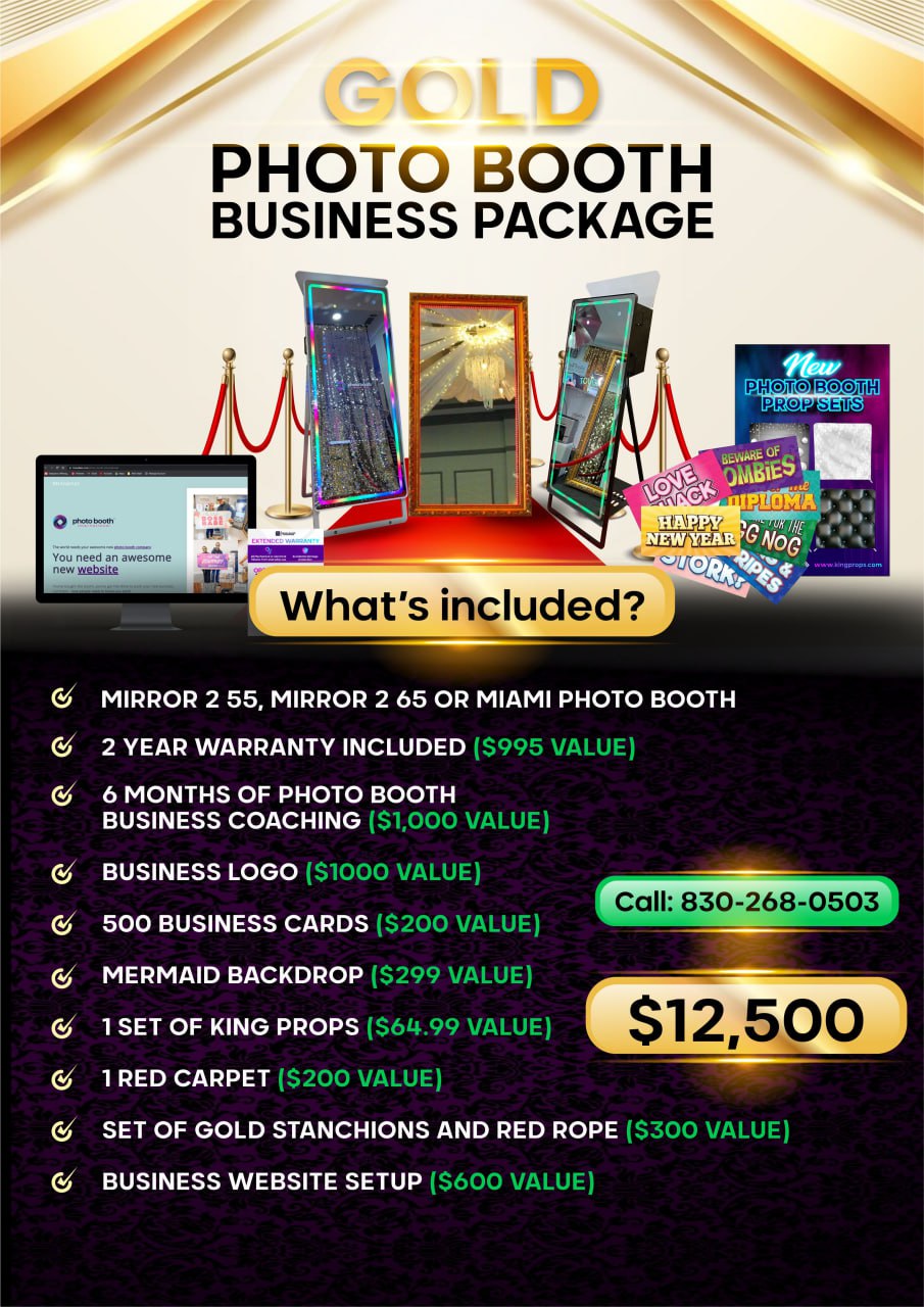 Gold Photo Booth Business Package – PBI Shop By Photo Booth International
