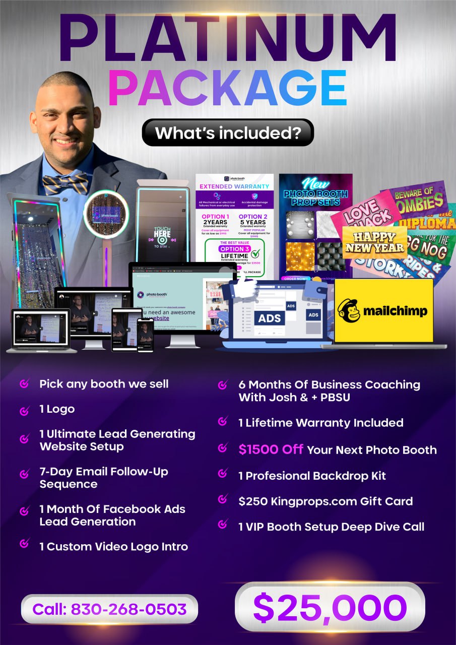 Platinum Package – PBI Shop By Photo Booth International