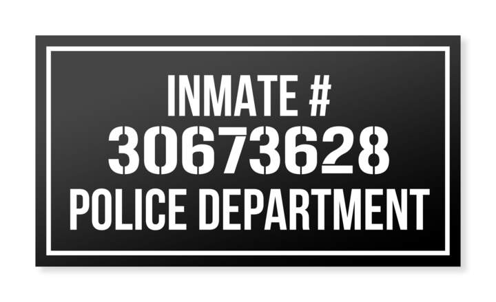 Jail Inmate Prop Sign – PBI Shop By Photo Booth International